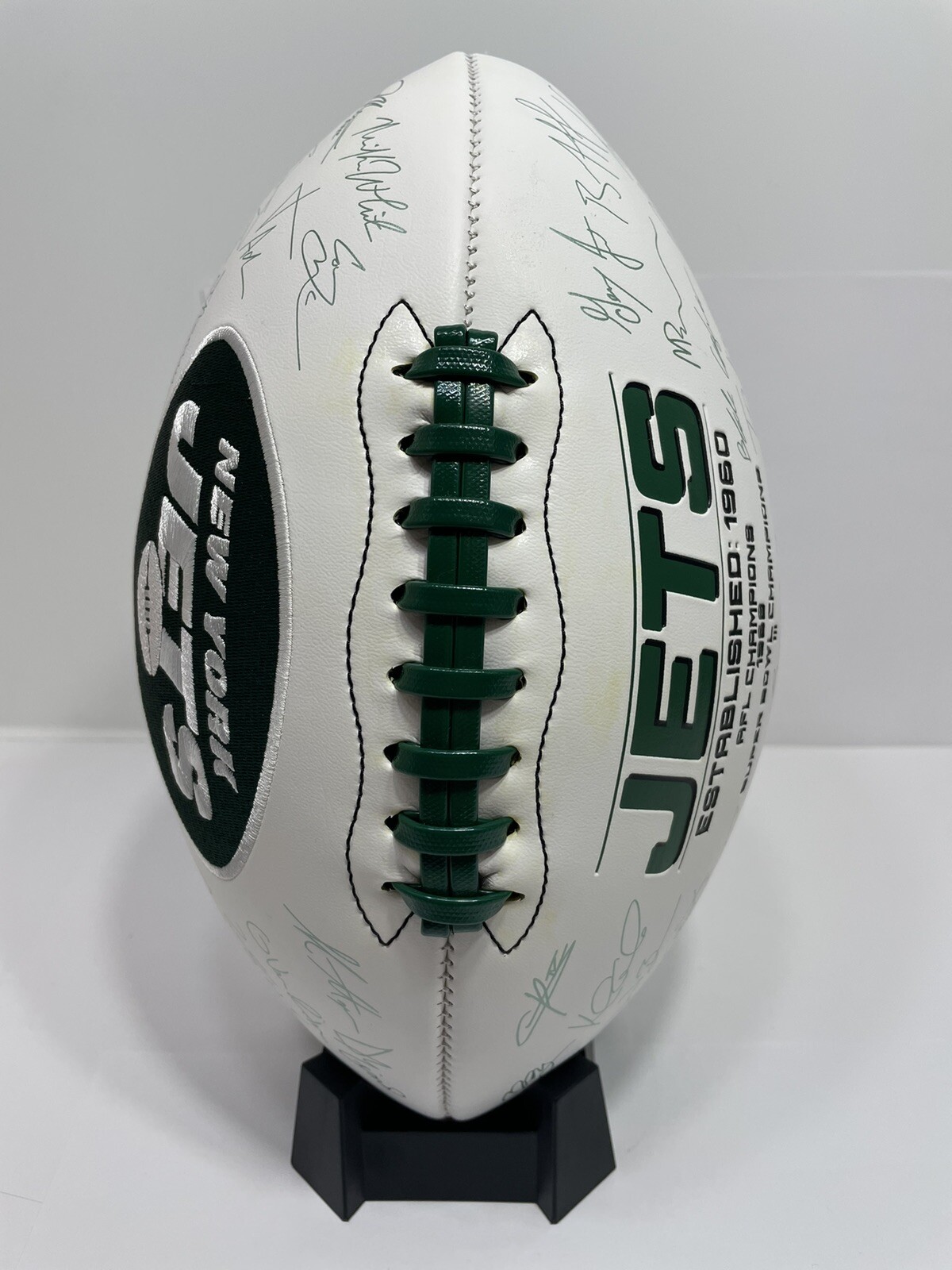NEW YORK JETS NFL Team Roster Signature Football LIMITED EDITION Brand ...