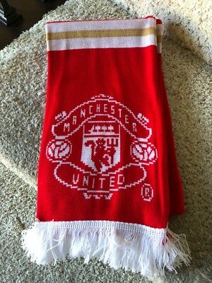 MANCHESTER UNITED Chivas Red White Vintage Scarf football Soccer NEW ...