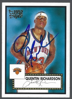 2005-06 Topps 1952 Style #21 Quentin Richardson IP autograph signed ...
