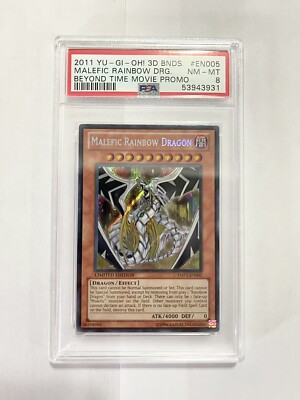 Yugioh! Malefic Rainbow Dragon - YMP1-EN005 - Secret Rare - 2011 Graded ...