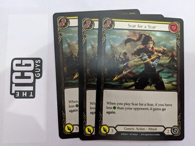 Flesh and Blood TCG ALPHA 1st Ed Yellow Scar for a Scar WTR192-C ...