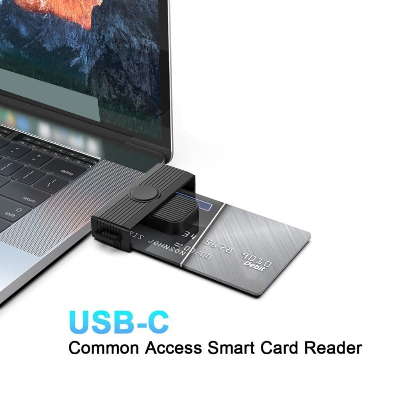 USB C CAC Reader USB C DOD USB Common Access CAC Card Reader Foldable ...