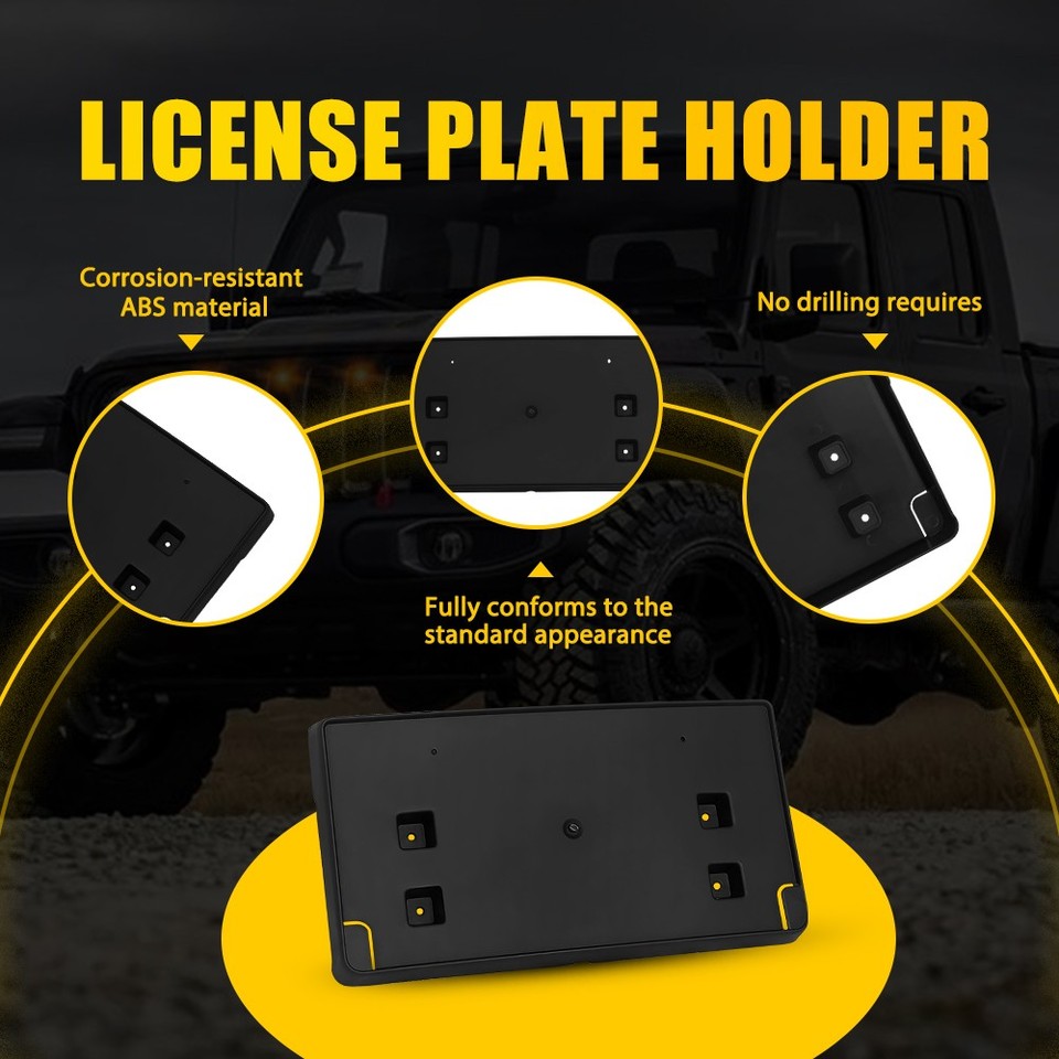 For Jeep Wrangler 2018-2023 68293738AA Front License Plate Tag Bracket ...