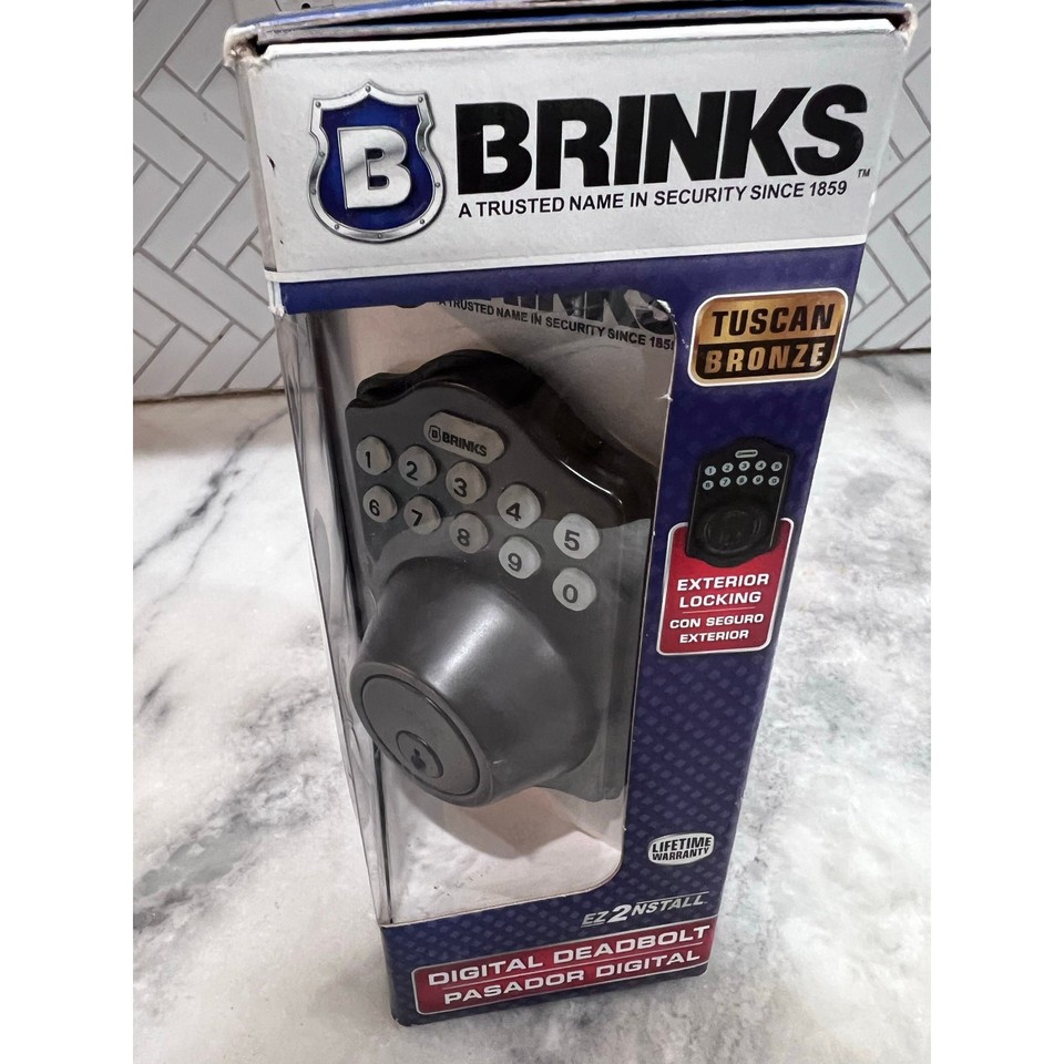 Brinks Digital Deadbolt Tuscan Bronze Keypad Lock 2780150 Exterior ...