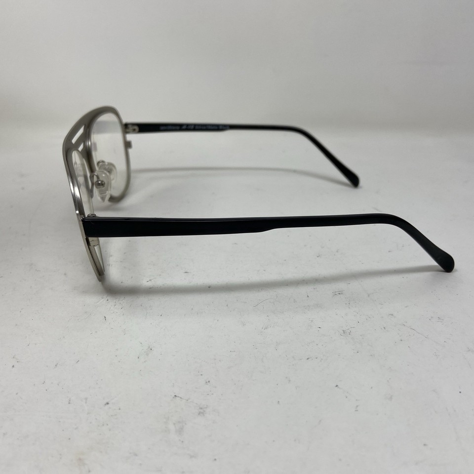 ANVIFRIEZE EYEWEAR A-10 SILVER BLACK 55-20-145 EYEGLASSES SF97 | eBay