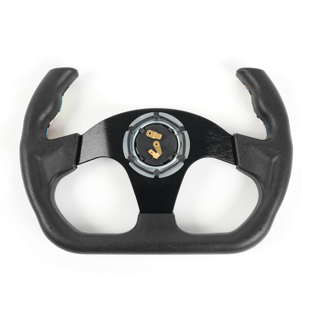 Universal U Shape Flat Dish Drift Racing Steering Wheel 6 Holes + Horn ...