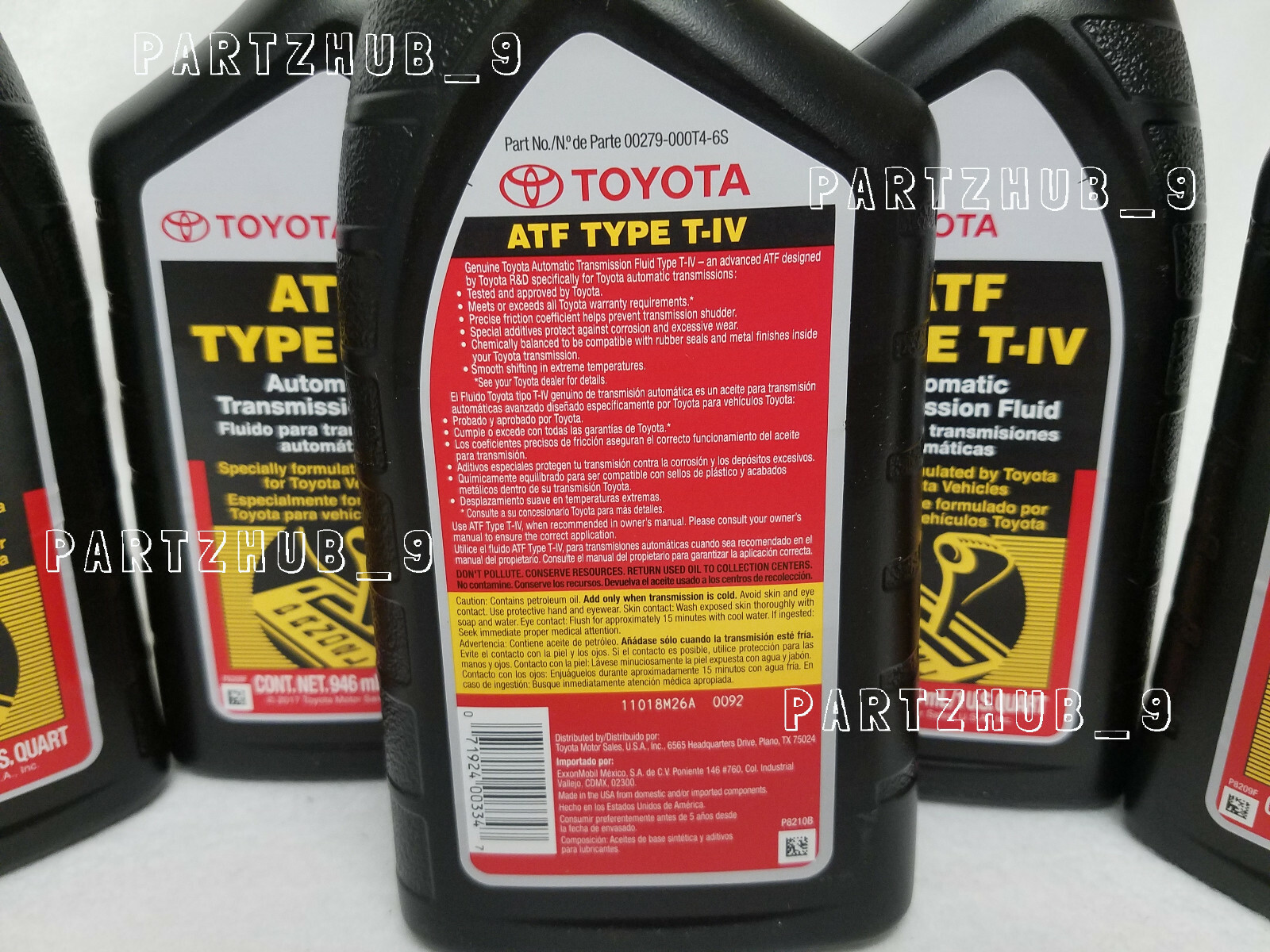Genuine 6 Quart ATF T-IV Automatic Transmission Fluid Oil For Toyota ...