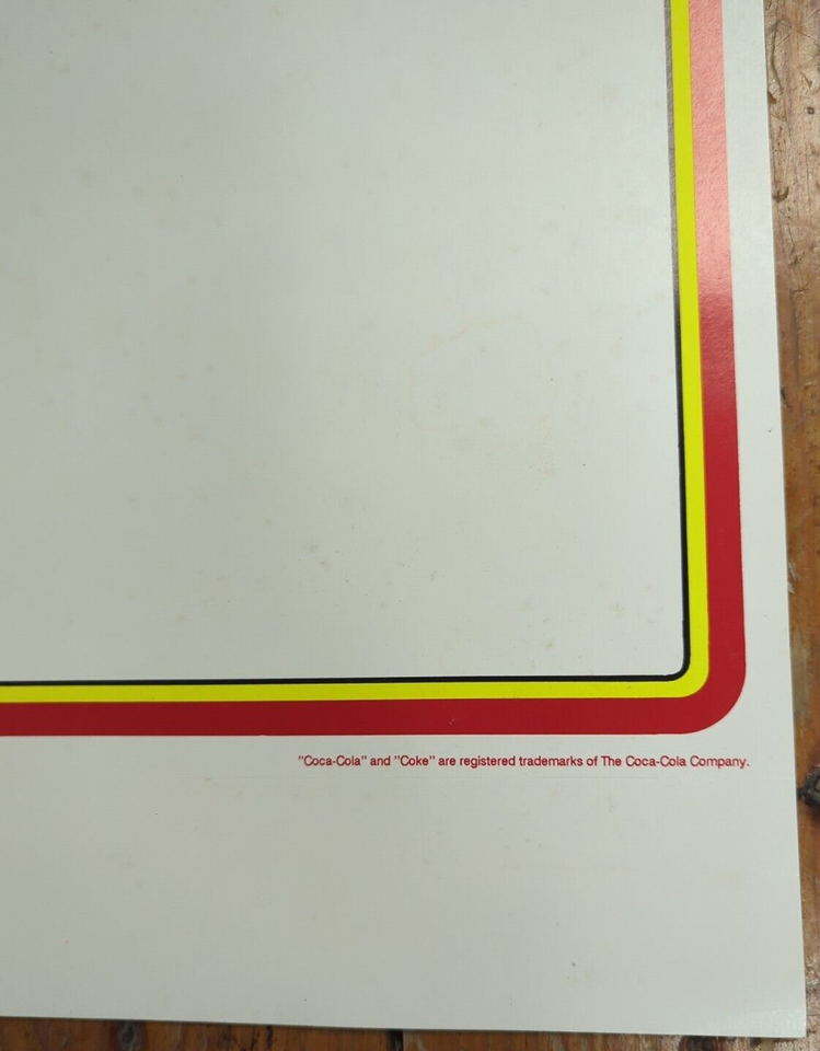 1989? COCA COLA 23 X 17 CARDBOARD Retail Advertising Poster | eBay