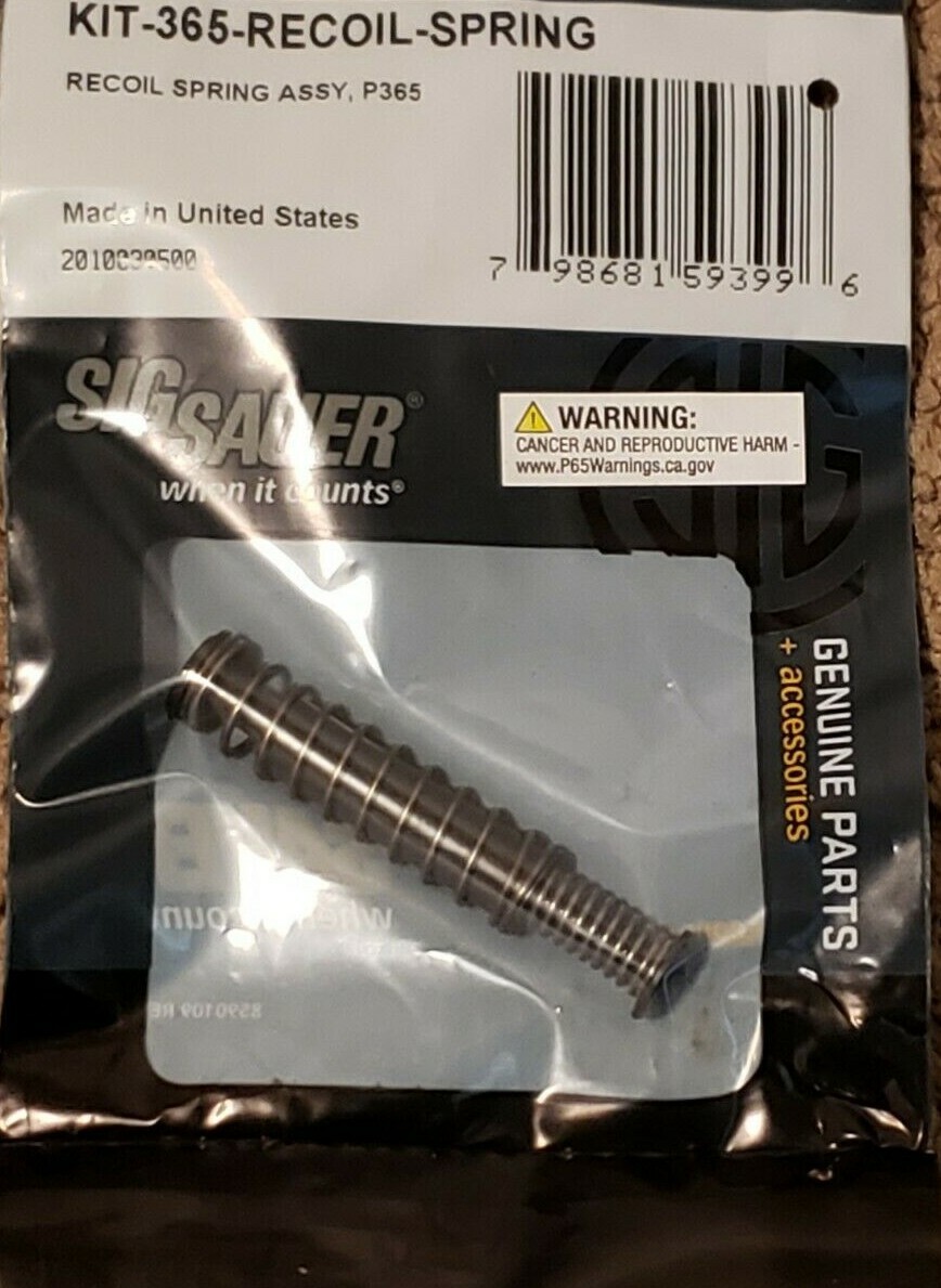 Sig Sauer P365 P365X Recoil Assembly Rod Spring kit-365-recoil Guide ...