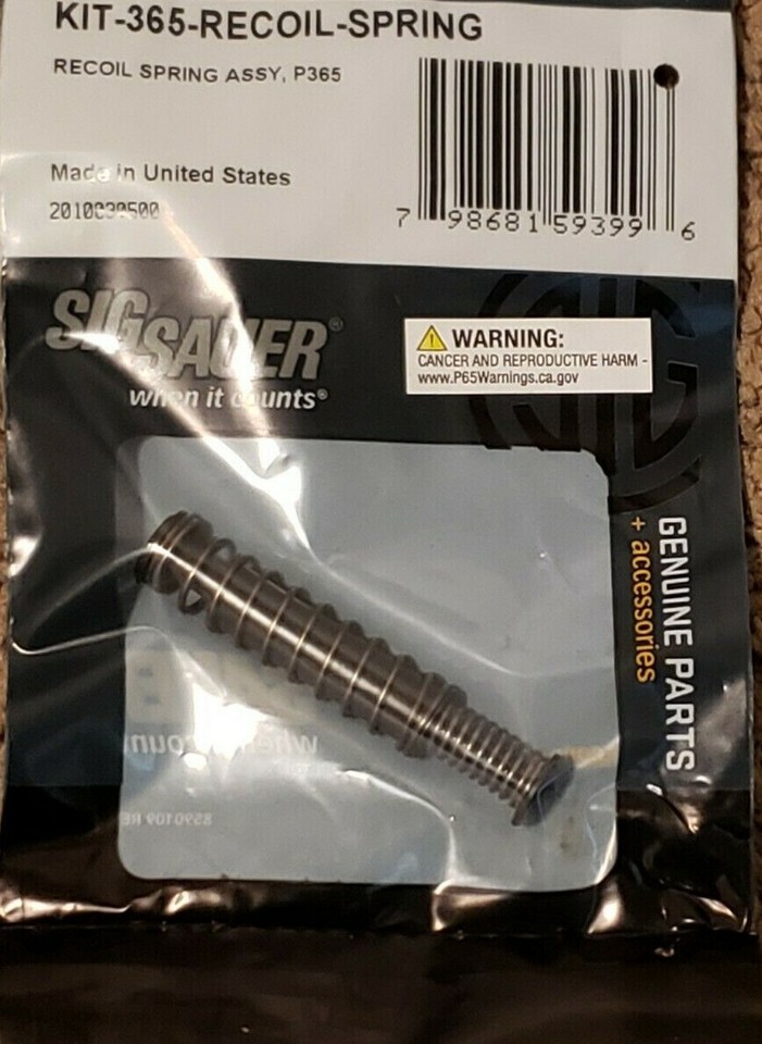 Sig Sauer P365 P365X Recoil Assembly Rod Spring kit-365-recoil Guide ...