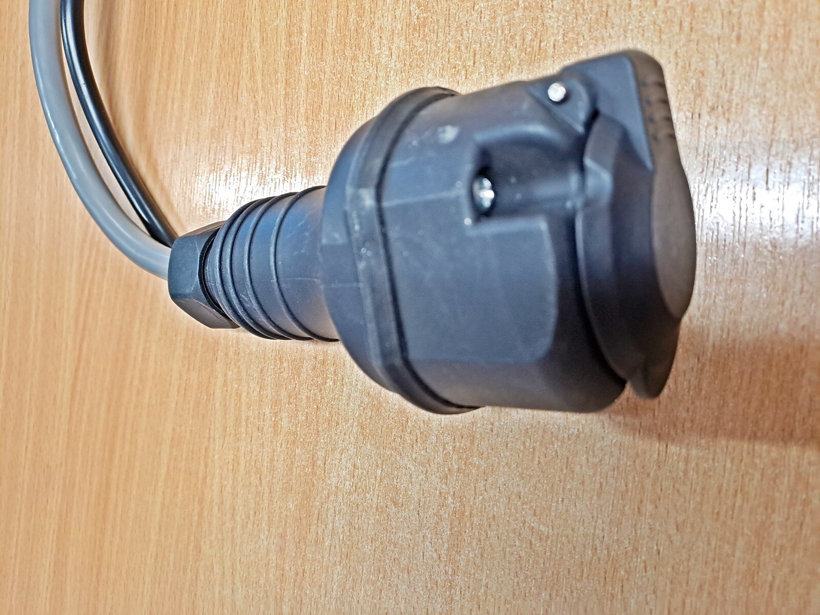 13 Pin Euro Socket to 12N & 12S 7 pin plugs Caravan Towing Adapter Lead ...