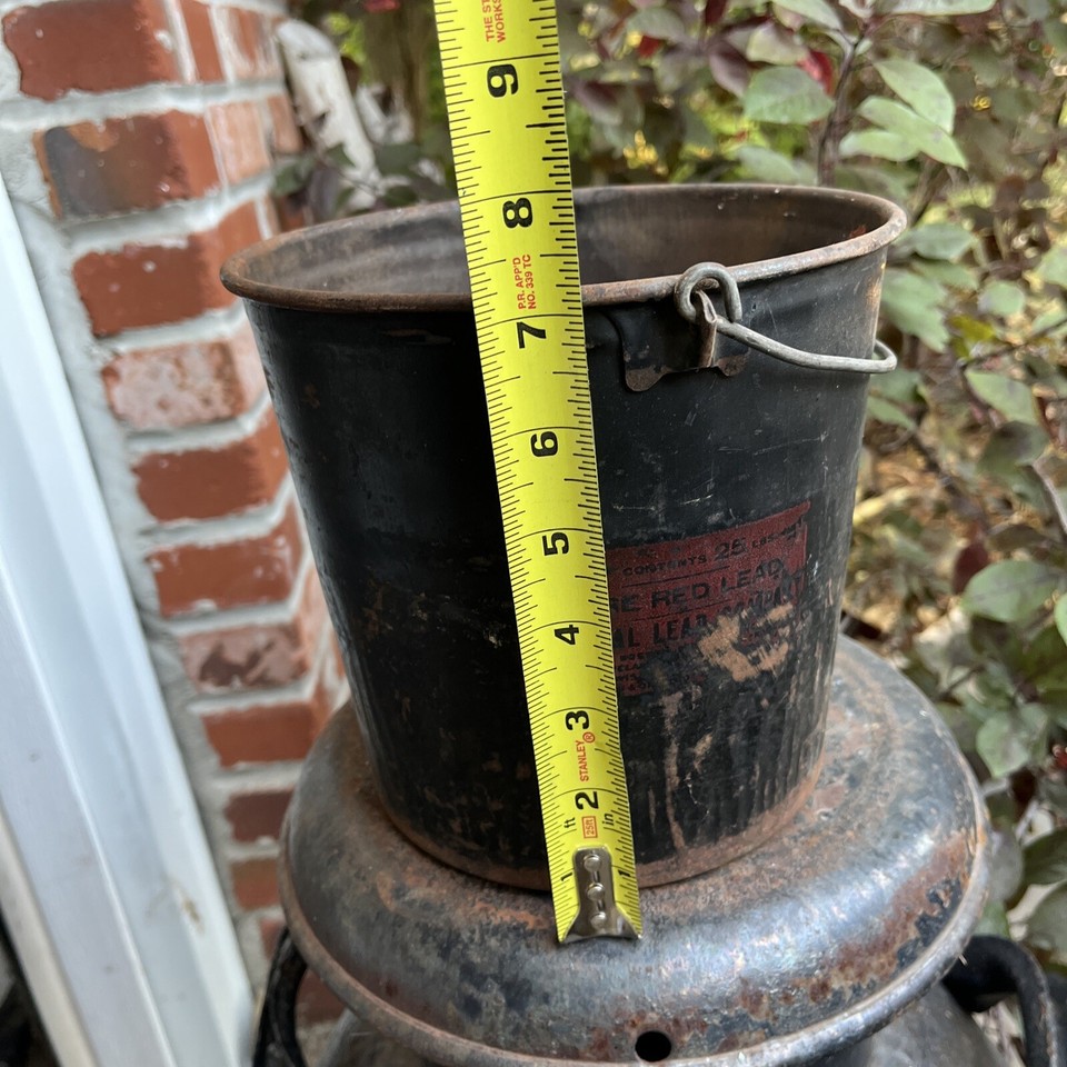 Vintage Pure Red Lead 25 lb. Black Can by The National Lead Co Bucket ...