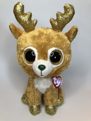 Ty Beanie Boos Glitzy the Reindeer Medium 9" DOB Dec 9 NWT | eBay