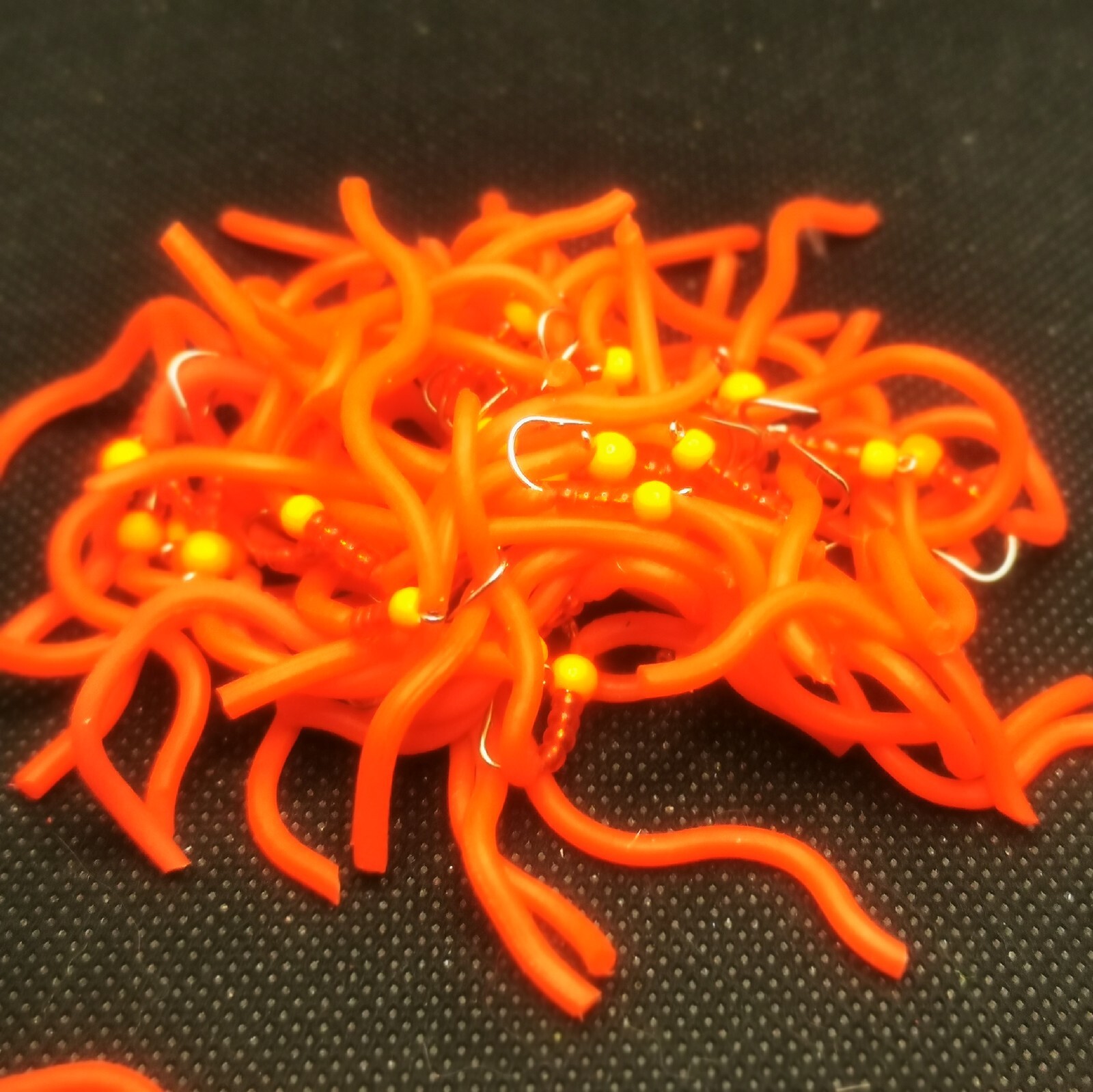 6x Red Apps Squirmy Bloodworm size 10 Bung Trout Fly Fishing | eBay