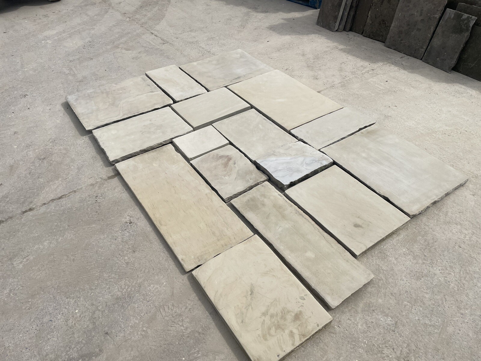 Reclaimed Bespoke Smooth York Stone Paving Flags £135 Per Yard HUGE ...