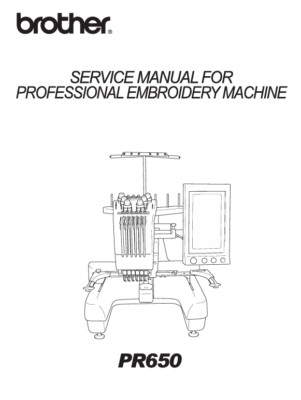 Brother PR650 Sewing Machine Service Manual | eBay
