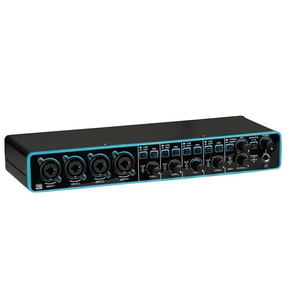 Compact USB Audio Interface 4x4 with Integrated Mic Preamplifier for ...