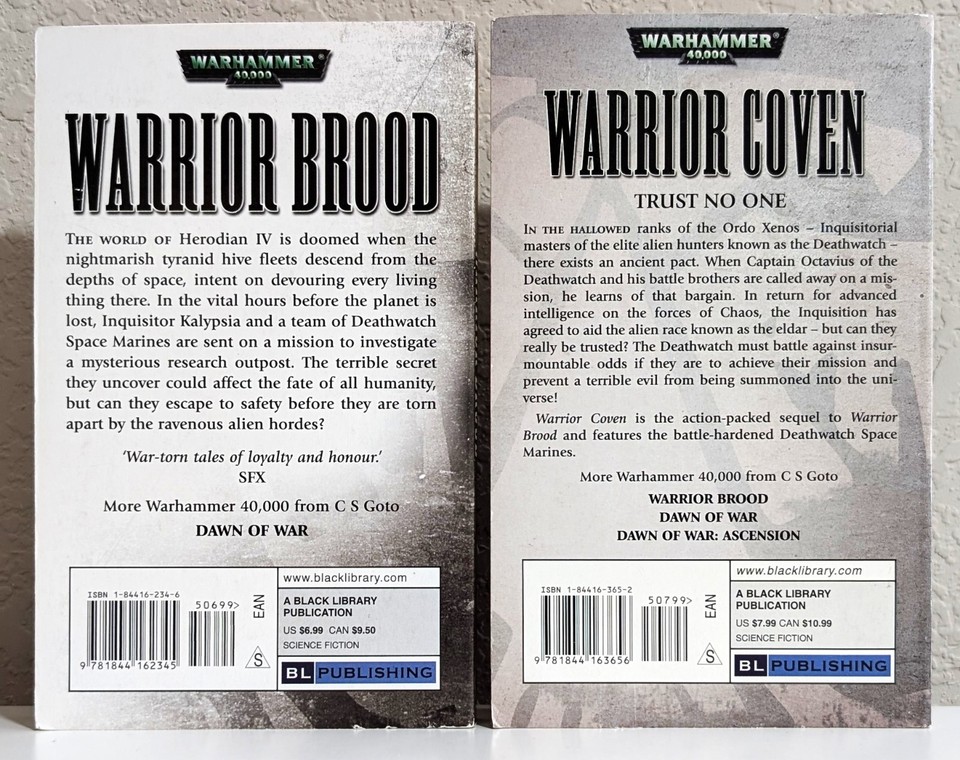 Warhammer 40K = C.S. Goto = DEATHWATCH - WARRIOR BROOD + WARRIOR COVEN ...