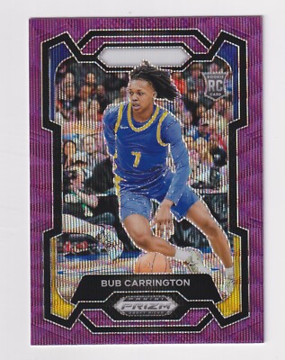 2024-25 Panini Prizm Draft PURPLE WAVE PRIZM 88 BUB CARRINGTON RC ...