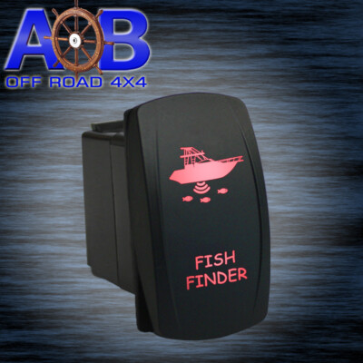 Rocker switch 6M40R 12V FISH FINDER LED RED ON OFF waterproof marine ...
