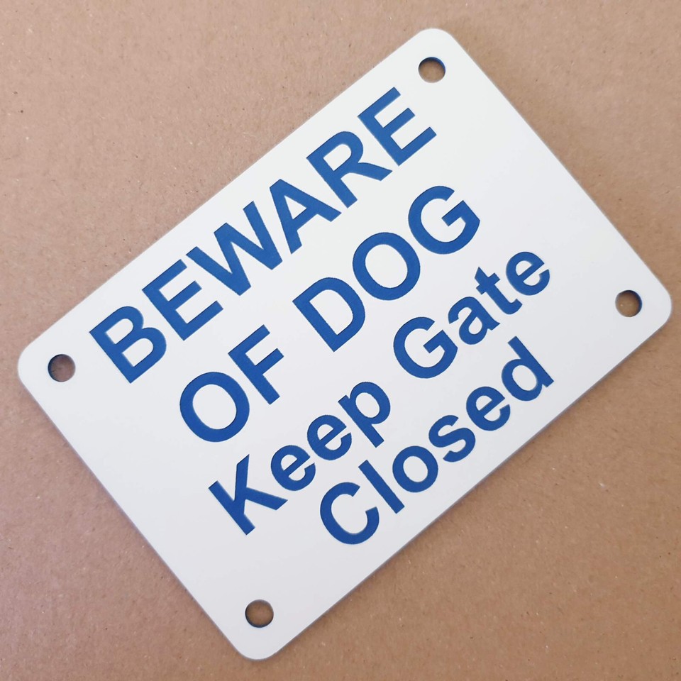 Beware of Dog Keep Gate Closed Sign Plaque Close Shut Outdoor Rated ...
