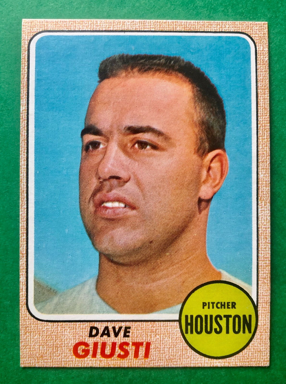 1968 Topps Dave Giusti #182 Baseball Card Houston Astros | eBay