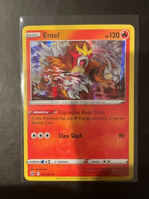 Pokémon TCG Entei Crown Zenith 021/159 Holo Rare (NM-MT) | eBay