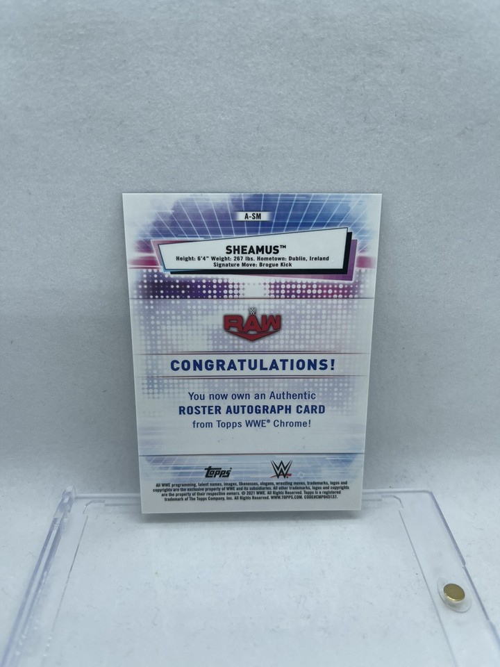 Sheamus 2021 Topps Chrome WWE Refractor Auto #/199 W/ Mag | eBay