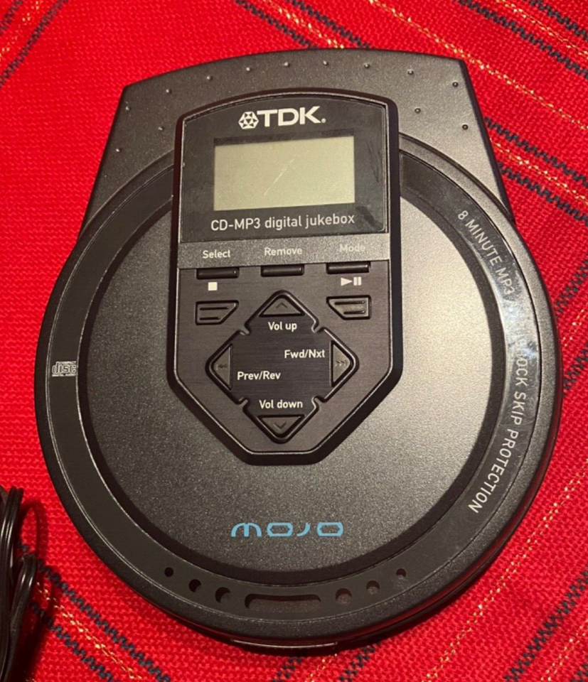 TDK Mojo CD MP3 Portable Player *FOR PARTS OR REPAIR* Digital Jukebox ...