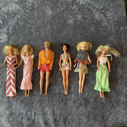 VTG Mixed Lot Of 6 Dolls Barbie Ken Dorothy Hamill Princess Grace ...