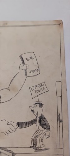 LARRY SMITH DEC 1933 POLITICAL CARTOON ORIGINAL ART US GREAT DEPRESSION ...