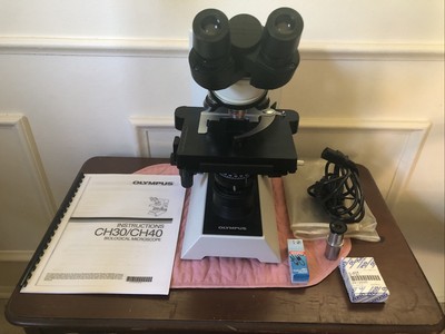 Olympus CH30 PCM PLM Phase Contrast Polarizing Asbestos Microscope 4/10 ...