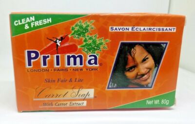 PRIMA CARROT 80g LIGHTENING SOAP JABON BLANQUEADOR ELIMINATE BLACK ...