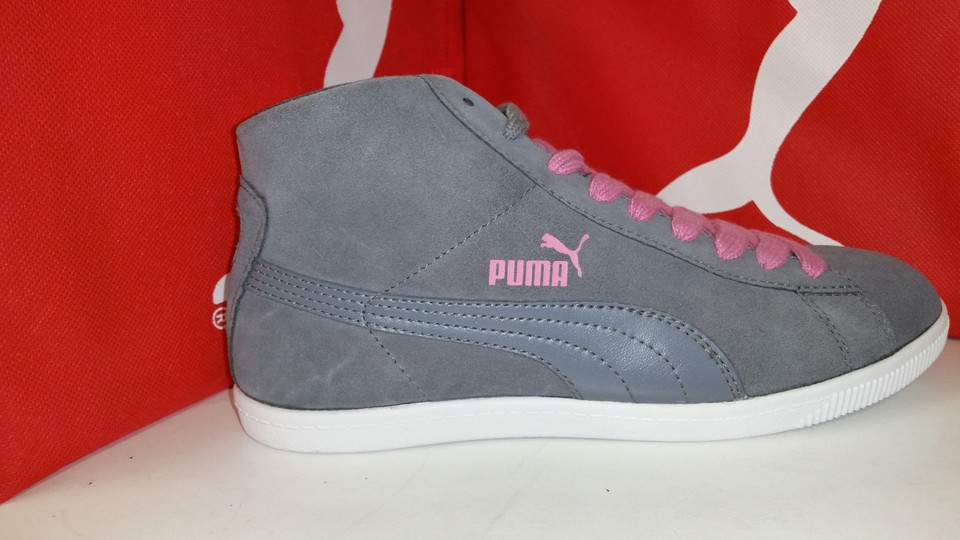 PUMA Women's Glyde Mid Top Shoes Size 6-10 Grey Pink / Blue Lavender | eBay