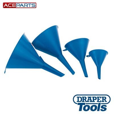 Draper 43853 4-Piece Plastic Different Size Funnel Set Kitchen Garden ...