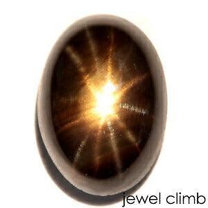 12 Ray Golden Black Star Sapphire Gemstone Loose 1.70CT Beautiful ...