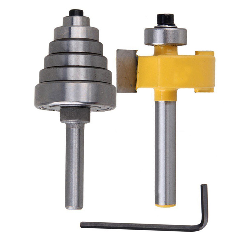 1pcs Rabbet Router Bit with 6 Bearings Set -1/2"H - 1/4" Shank | eBay