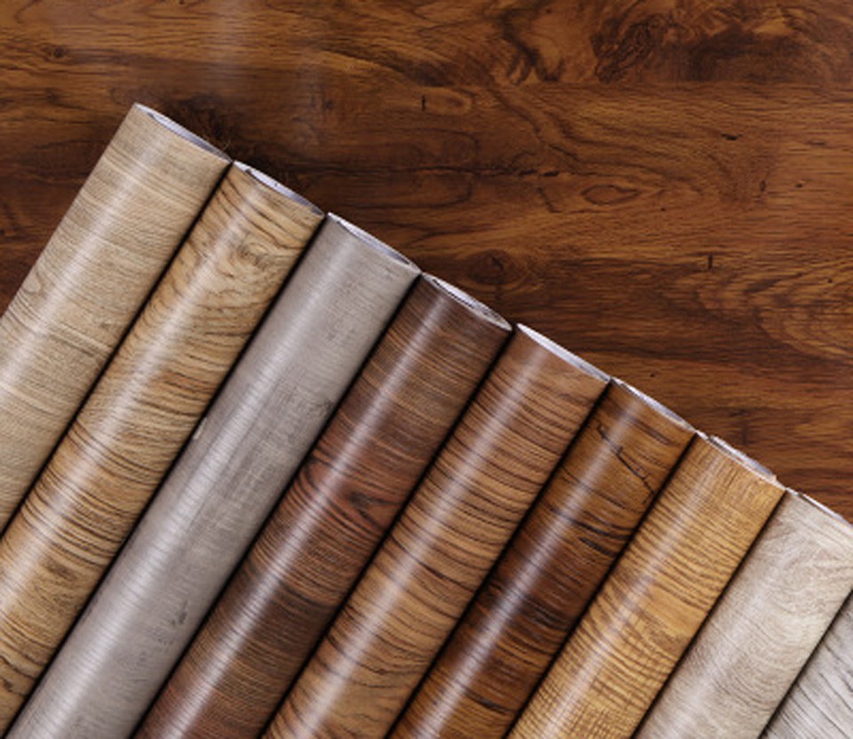 Waterproof Self-adhesive Wallpaper Furniture Cabinet Wood Grain Sticker ...