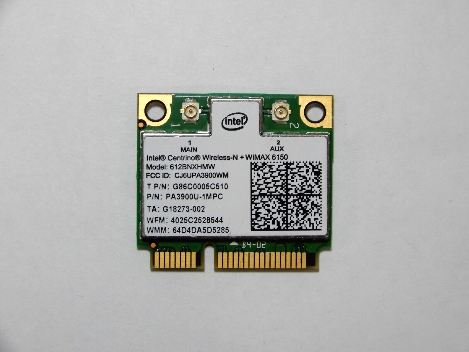 Intel Centrino Wireless WiMAX 6150 WiFi Card 612BNXHMW for sale online ...