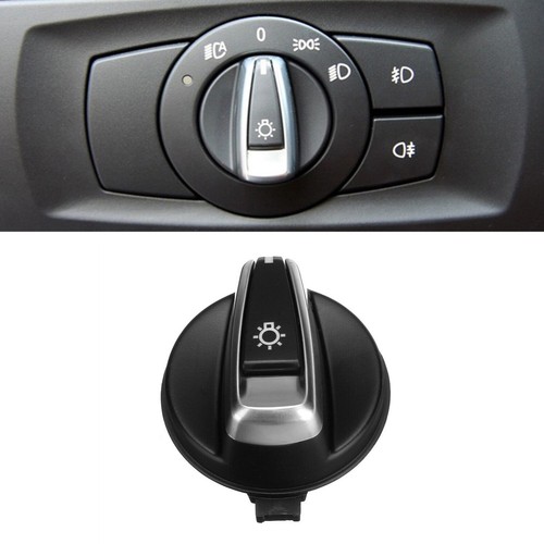 1x Black Headlight Switch Rotary Button For BMW 3 Series E84 E90 X1 ...