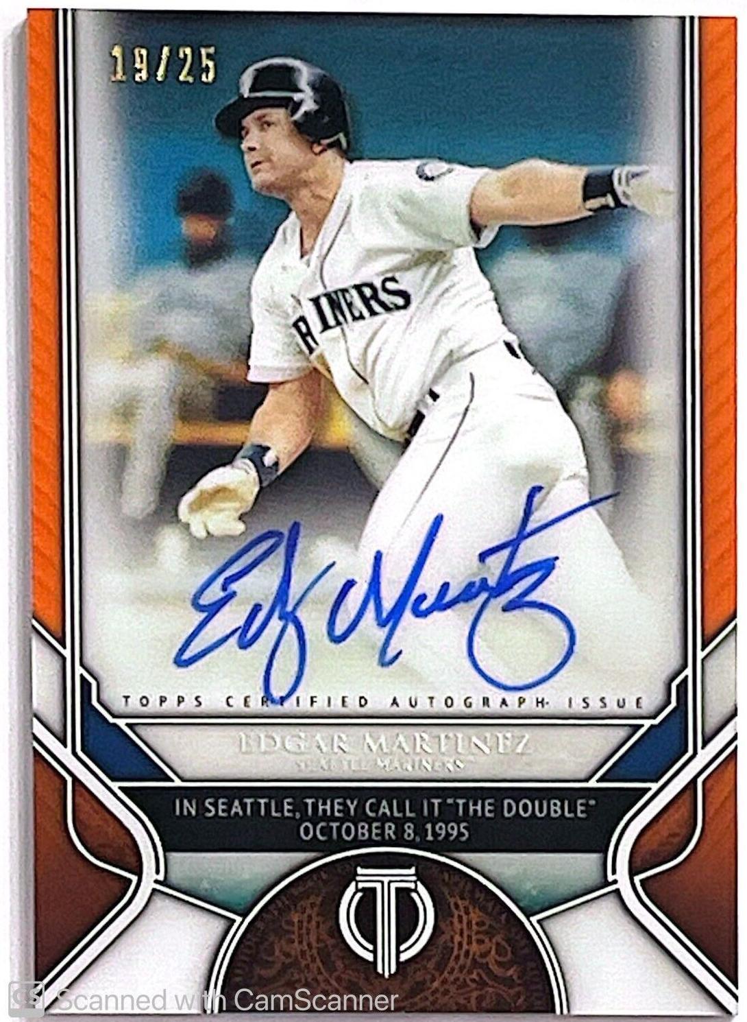 2017 Topps Tribute - Walk Off Autographs Edgar Martinez #WOA-EM Orange ...