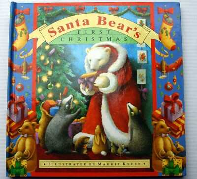 Maggie Kneen SANTA BEAR'S FIRST CHRISTMAS 1995 1st mechanical book lift ...