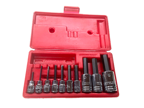 PROTO TOOLS PROFESSIONAL 3/8” & 1/2” DRIVE SAE HEX BIT SOCKET SET, USA ...