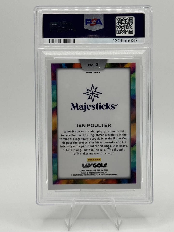 2024 Panini Prizm Liv Golf Ian Poulter Color Blast 🔥pop 4🔥 PSA 10 | eBay