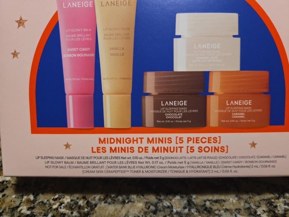 Laneige Midnight Minis Holiday Gift Set 5pc Lip Sleeping Masks & Lip ...