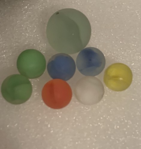 Vintage Marbles Frosted Lot of 8 Assorted Colors Sizes 5/8" And 7/8" | eBay