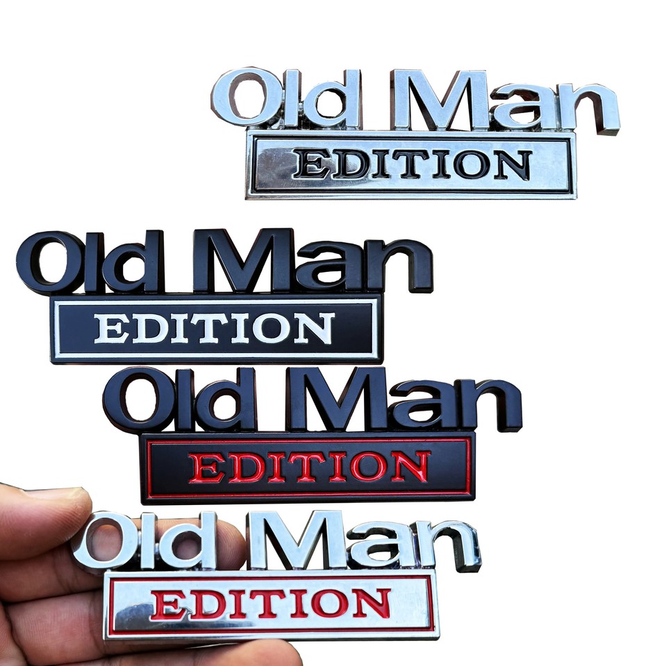 Trunk Lid Car Body Metal OLD MAN EDITION Rear Fender Badge Emblem ...