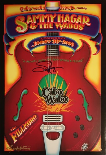 2008 Sammy Hagar concert poster Wall Art Print facsimile signed size ...