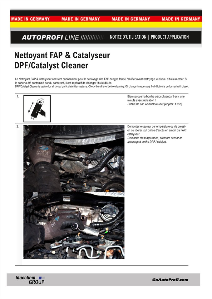 DPF diesel particulate filter foam cleaner with Hose 400ml Germany made ...