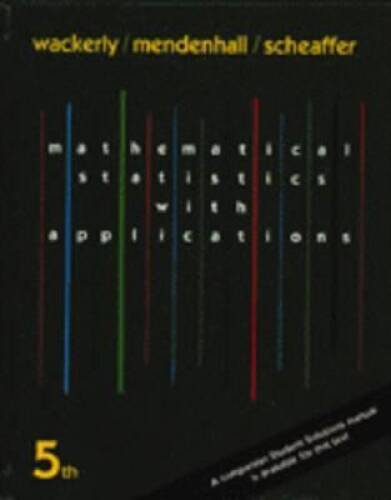 Mathematical Statistics with Applications - Hardcover By Wackerly ...